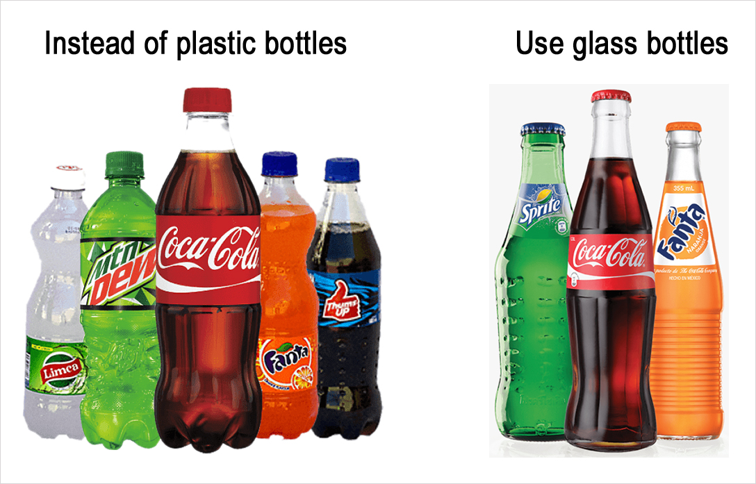 Choose glass bottle over plastic bottle to save health and environment ...
